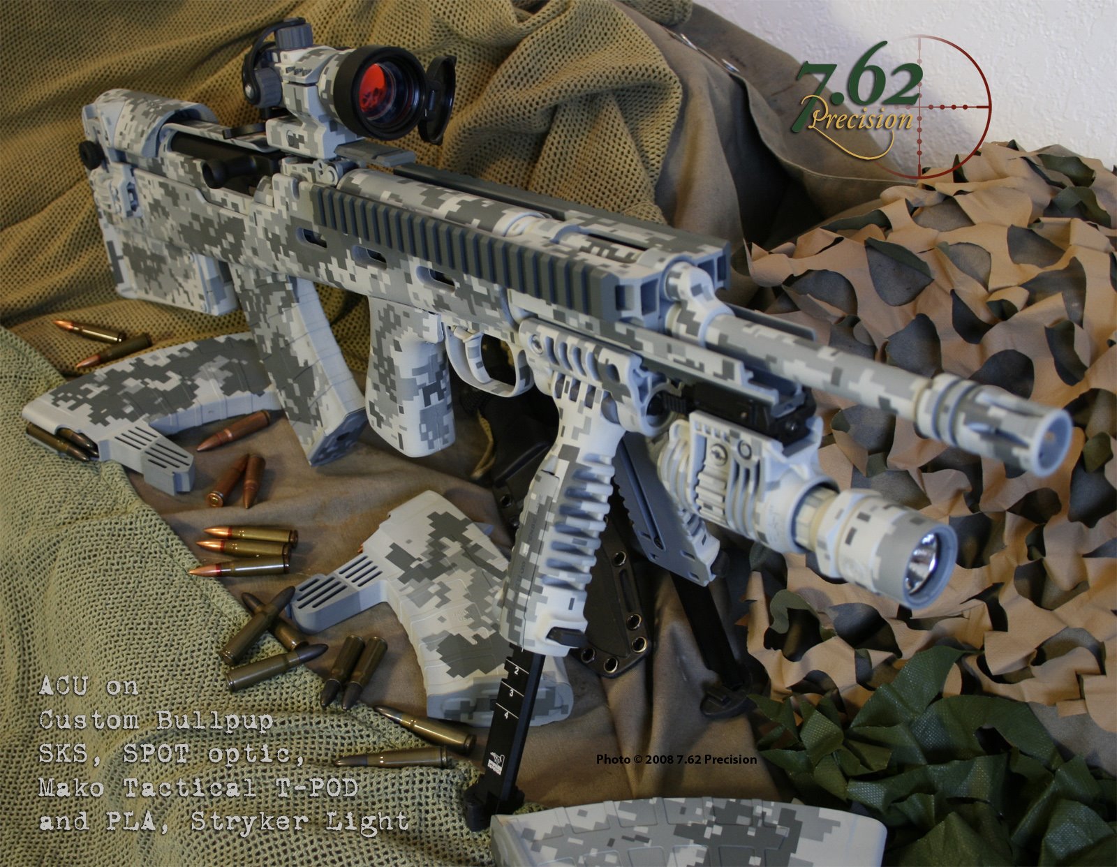 Digital Camouflage Finishes | 7.62 Precision Custom Firearm Finishes
