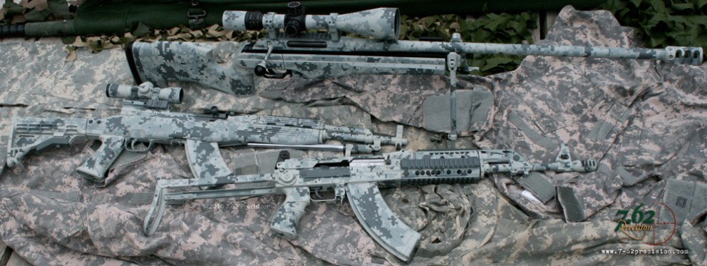 Digital Camouflage Finishes | 7.62 Precision Custom Firearm Finishes