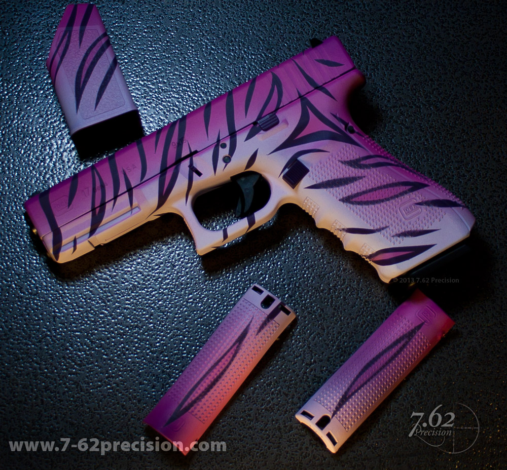 Pink Siberian Tiger | 7.62 Precision Custom Firearm Finishes